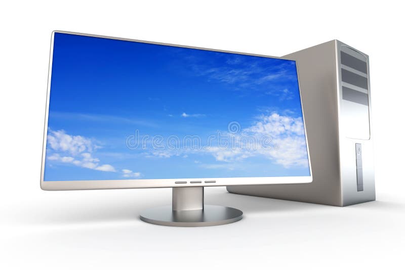 Desktop PC System stock illustration. Illustration of hardware - 20982303