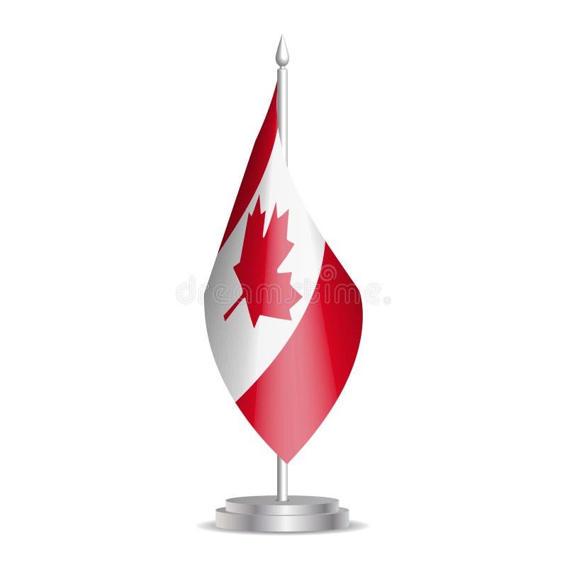 Desktop Presentation Flag of Canada Stock Vector - Illustration of ...