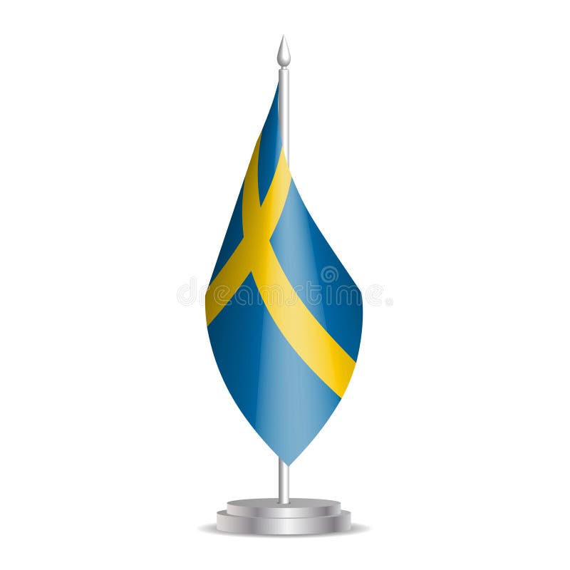 Desktop Presentation Flag of Sweden Stock Vector - Illustration of ...