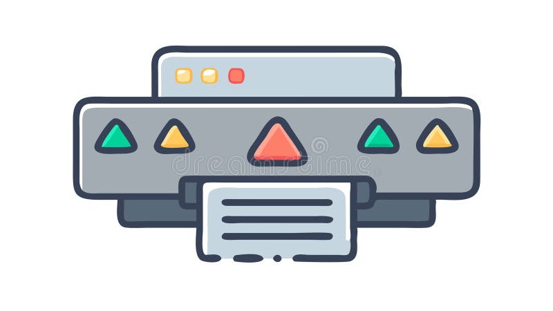 Desktop Printer Machine Icon, Office Equipment and Printing Symbol ...