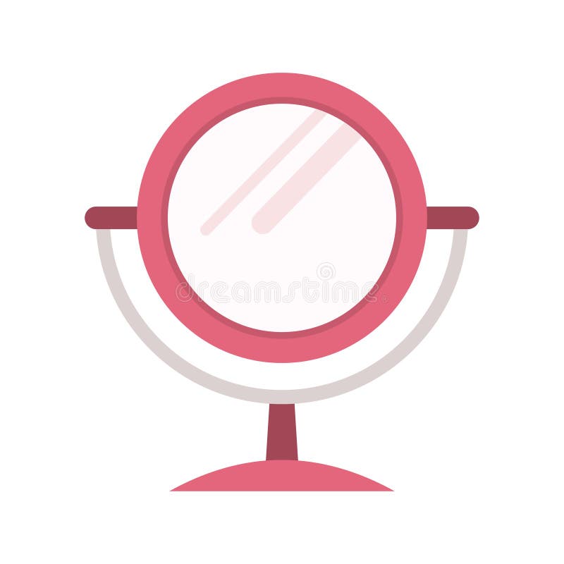 Desktop Round Make-up Mirror. Makeup Tool Isolated on White Background ...
