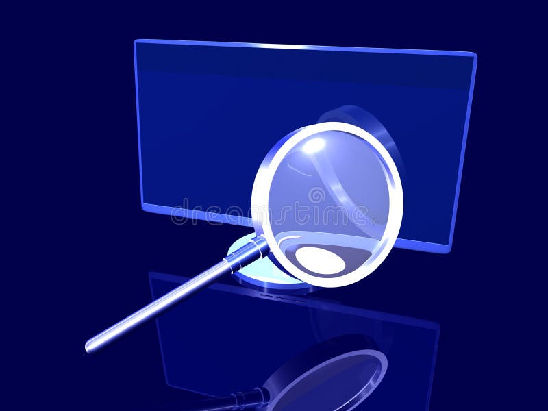 Desktop Search stock illustration. Illustration of observe - 9089148