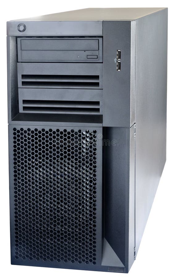 Desktop Server Isolated on White Stock Image - Image of data, isometric ...