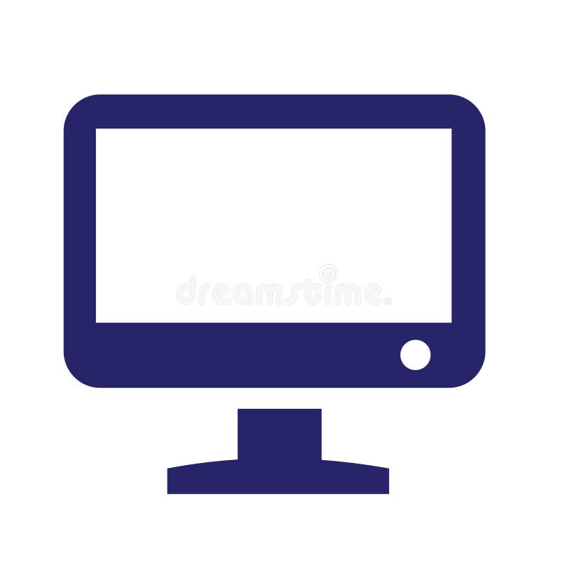 Desktop Simpel Logo Icon Vector Ilustration Stock Vector - Illustration ...