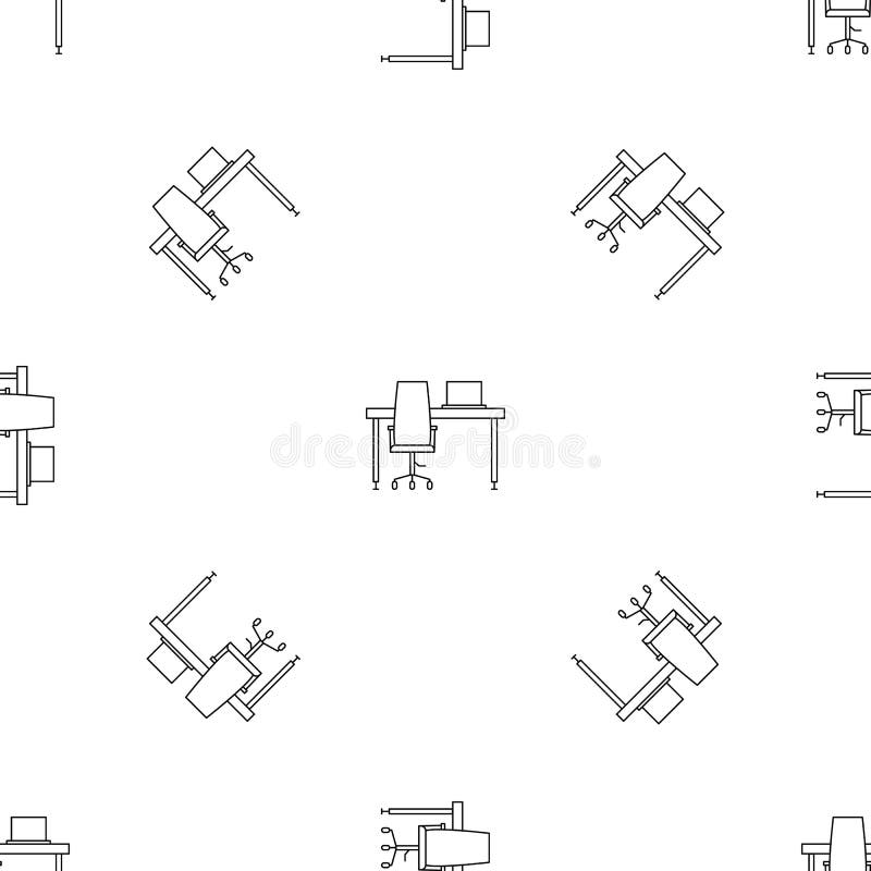 Computer Table Icon, Outline Style Stock Vector - Illustration of ...