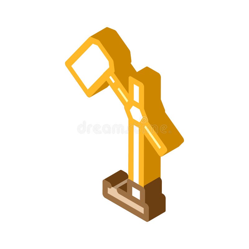 Desktop Table Lamp Isometric Icon Vector Illustration Stock Vector ...