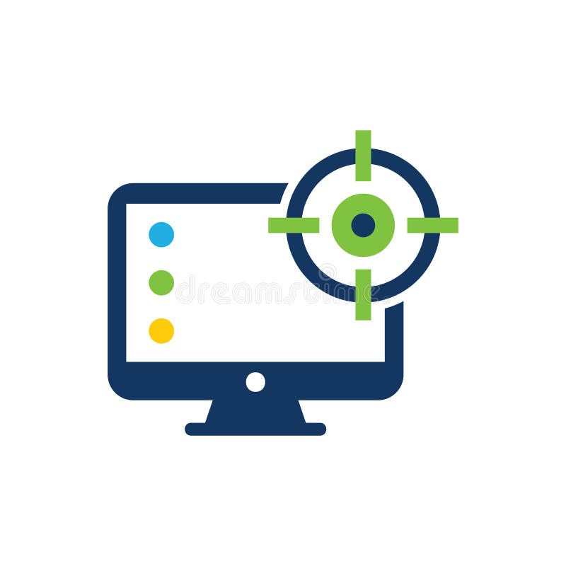 Desktop Target Logo Icon Design Stock Vector - Illustration of business ...