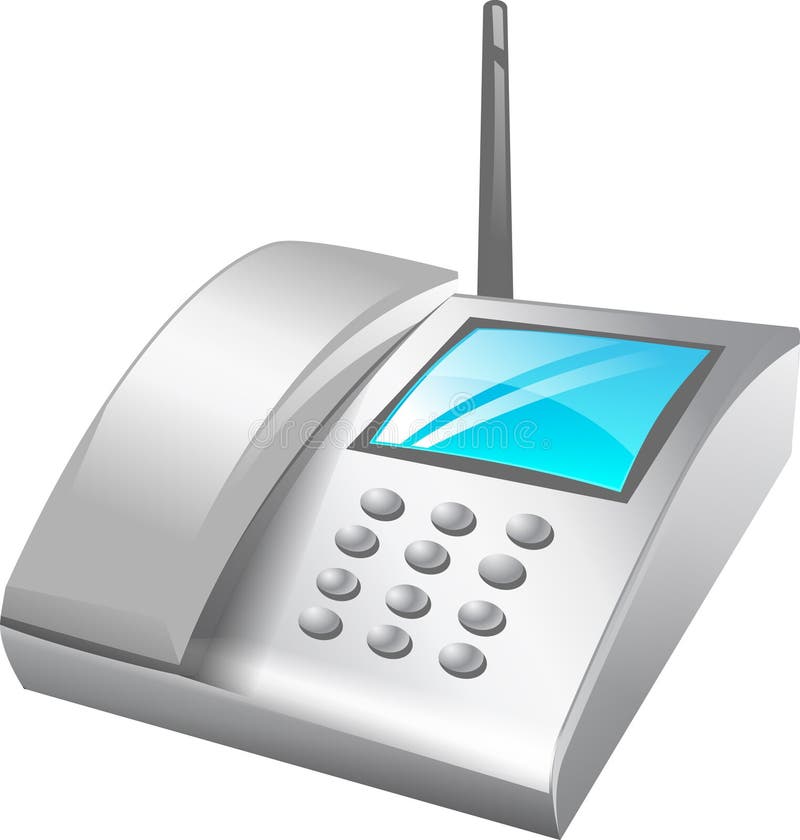 Desktop telephone stock illustration. Illustration of artwork - 5130339
