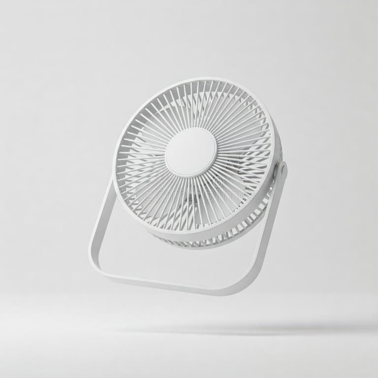 Desktop USB fan in white stock illustration. Illustration of jewellery ...