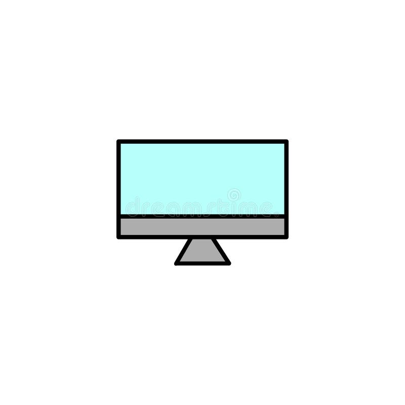 Desktop Vector Icon Isolated on White Background Stock Vector ...