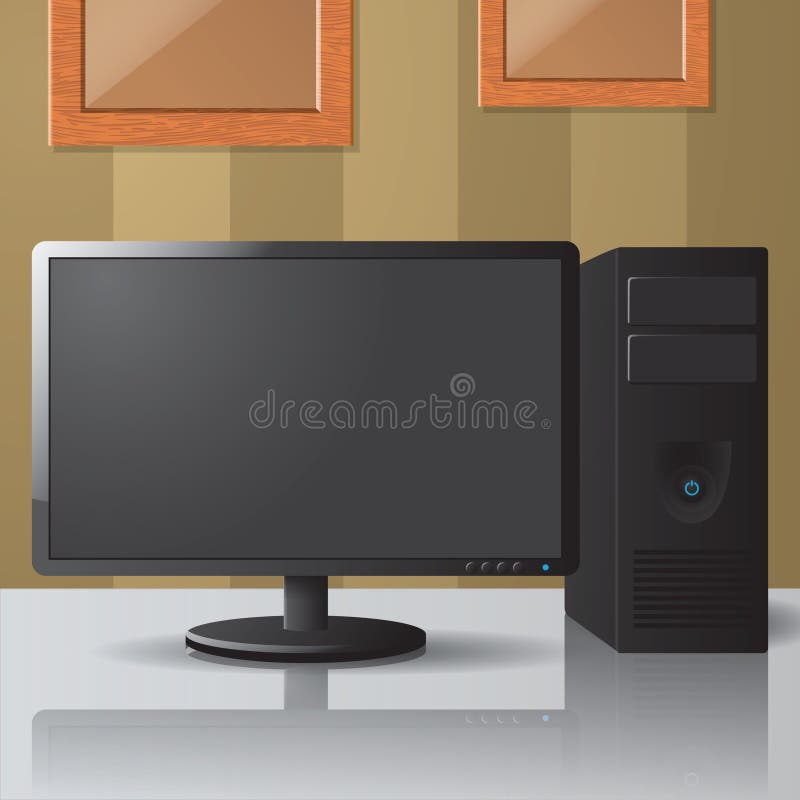 Desktop. Vector Illustration Decorative Design Stock Vector ...