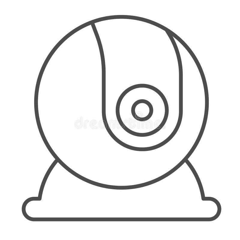Desktop Webcam, Digital Camera, Cctv, Front Cam Line and Solid Icon ...