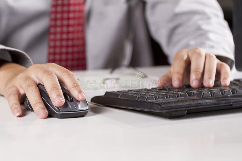 Desktop work stock image. Image of accounting, computer - 22250011