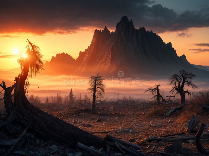 Desolate Abandoned Post-Apocalyptic Nature Scene, Created with ...