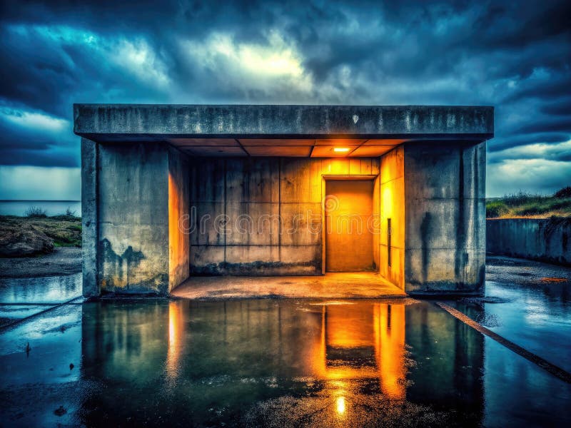 Desolate Concrete Bunker Deep Underground Stock Illustrations – 2 ...