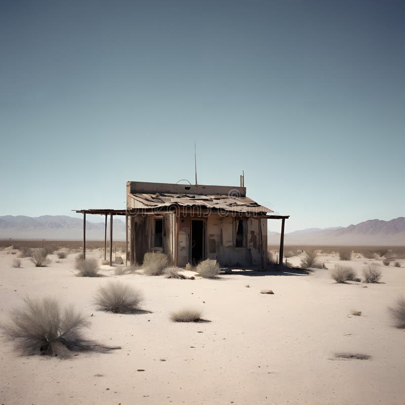 Desolate Desert Abandoned Shack Stock Photo - Image of weathered, decay ...