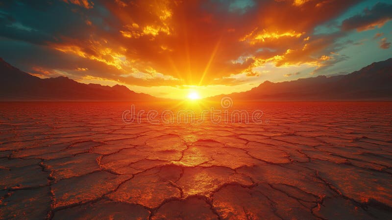 Desolate Desert Landscaxpe in the Petrified Forest National Park in ...