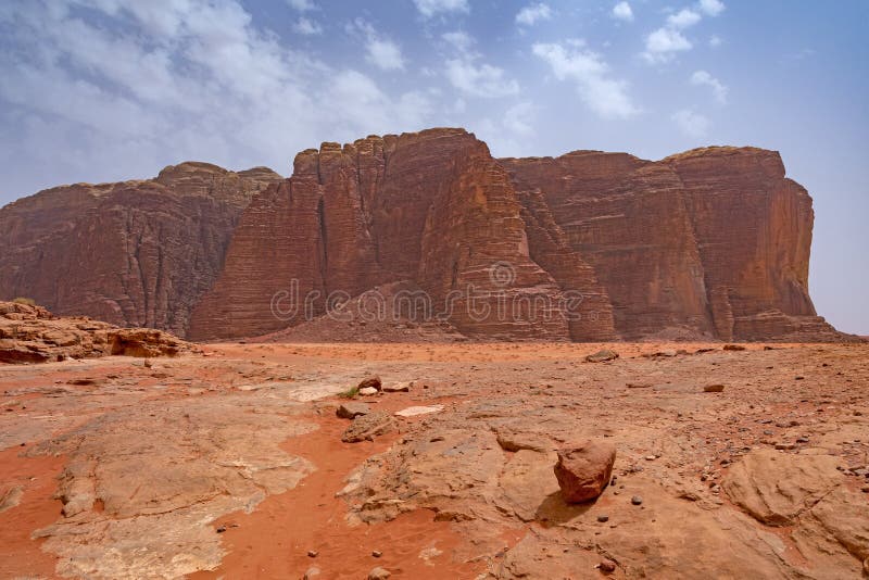 Desolate and Dramatic Desert Scene Stock Photo - Image of cliff ...