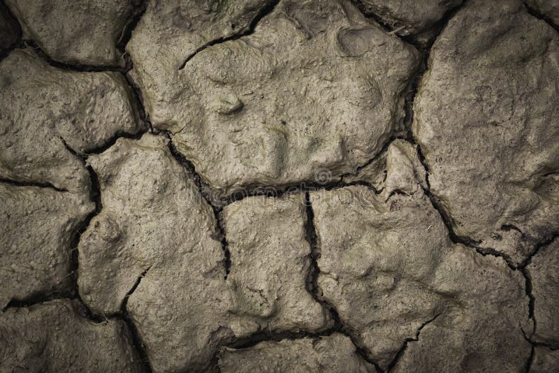 Desolate Earth from Above. Dry Cracked Surface Top View Stock Photo ...