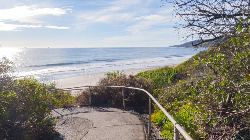Desolate El Capitan Beach in California Winter Stock Image - Image of ...