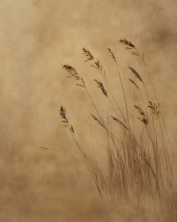 Desolate Grass Blades in Suspended Animation Depicting Droughts Impact ...