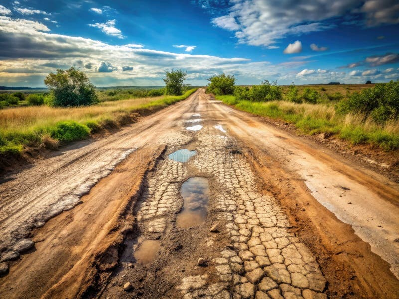 A Desolate Gravel Road a Fractured Pathway through the Aging ...