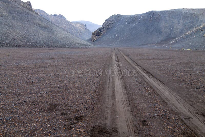Desolate Landscape from Askja Caldera Area, Iceland Stock Image - Image ...