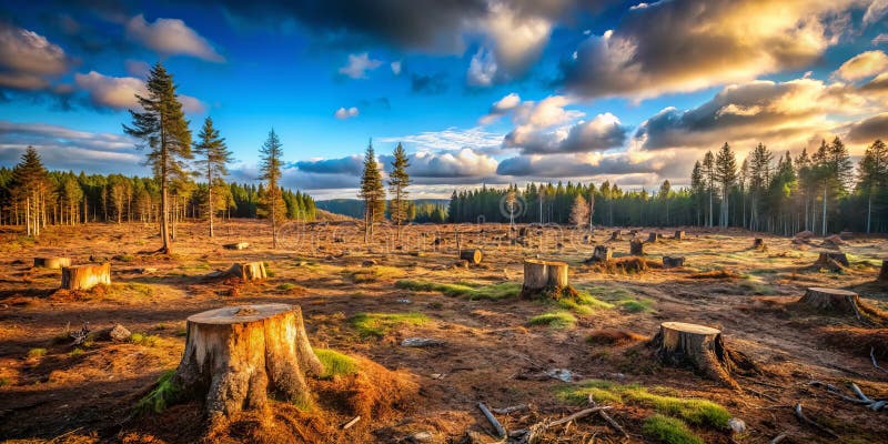 Desolate Landscape Reveals the Aftermath of Deforestation a Rule of ...