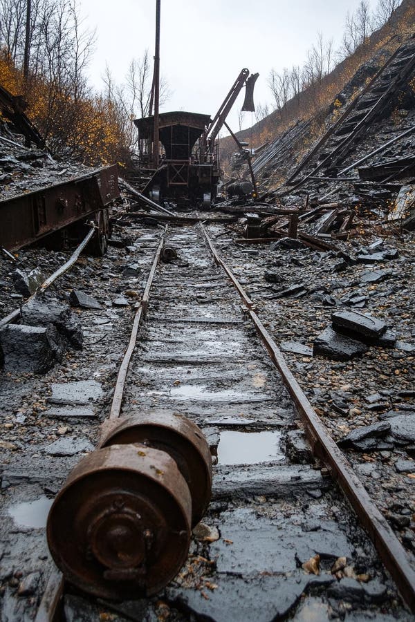 A Desolate Mining Site Showing Large Areas of Destroyed Land and ...