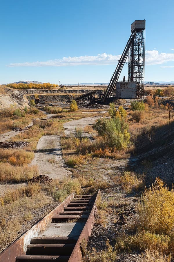 A Desolate Mining Site Showing Large Areas of Destroyed Land and ...