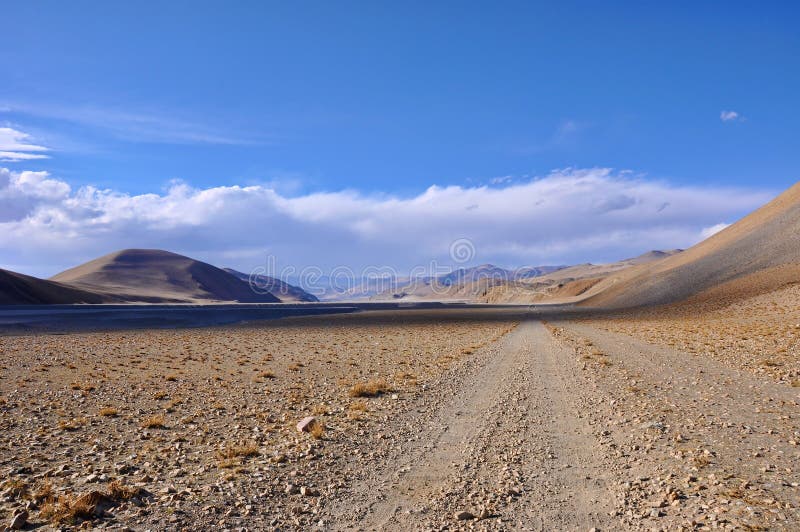 Desolate mountain road stock image. Image of blue, himalayas - 23053375