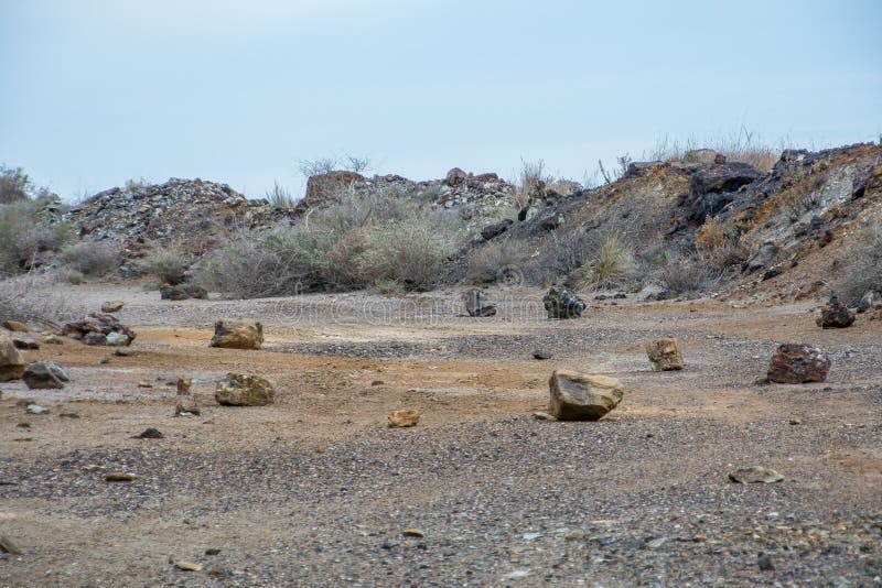 Desolate rock road stock photo. Image of shade, arid - 111312794