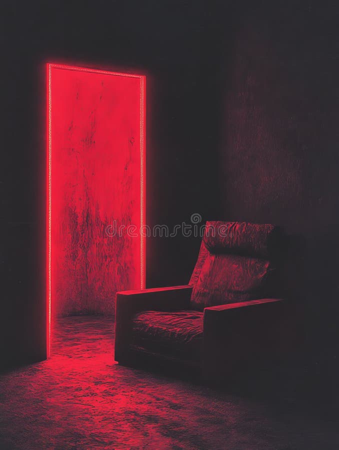 Neon Void Room stock illustration. Illustration of lighting - 333707937