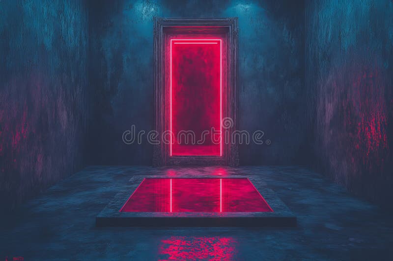 Neon Void Room stock illustration. Illustration of dramatic - 333708030