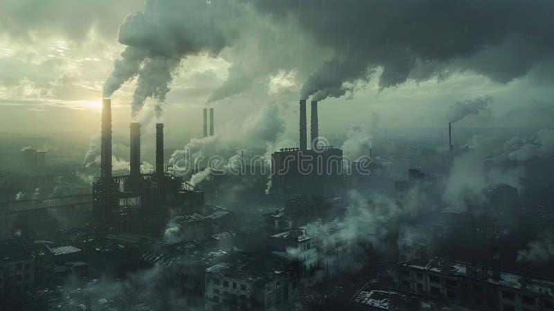 Desolate Smokestacks: a Haunting Post-Apocalyptic View of a Decimated ...