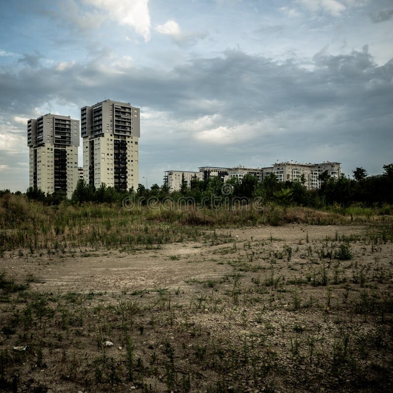 Desolate suburb landscape stock photo. Image of landscape - 32814196