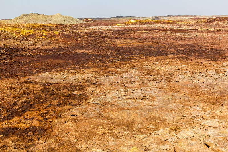Desolate Volcanic Landscape of Dallol, Danakil Depression, Ethiopi ...