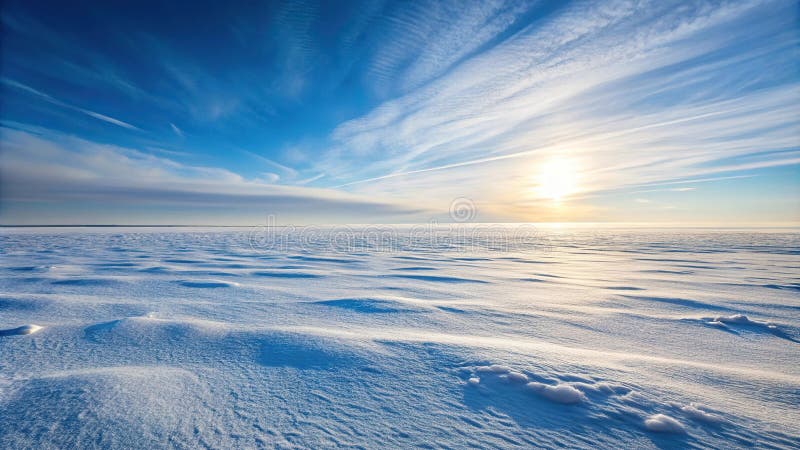 Arctic Solitude: a Desolate Winter Landscape - Generative AI Stock ...