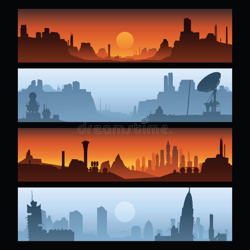 Desolation Banners stock illustration. Illustration of cartoon - 41557510