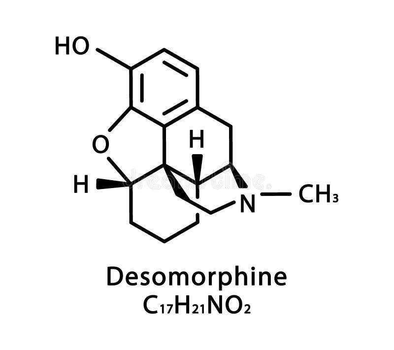 Desomorphine Molecular Structure. Desomorphine Skeletal Chemical ...