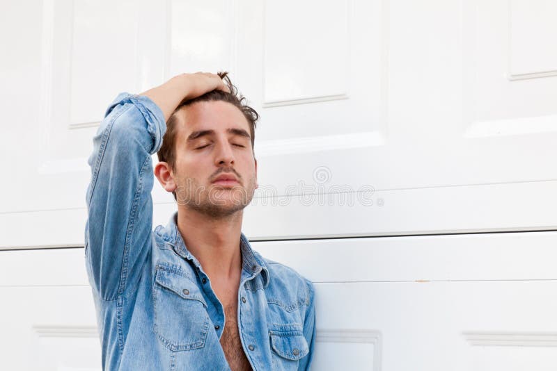 Despair stock photo. Image of adult, blue, casual, worry - 26100572