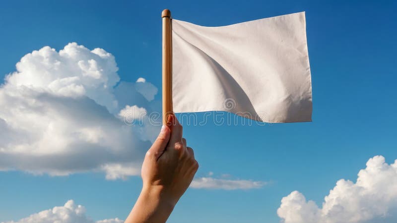 Desolate Scene of Despair and Defeat, As a White Flag Flutters in the ... Desolate Scene of Despair and Defeat, As a White Flag Flutters in the ...