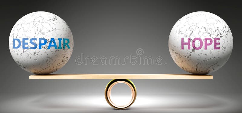 Despair and Hope in Balance Stock Image - Image of emotions, balance ...