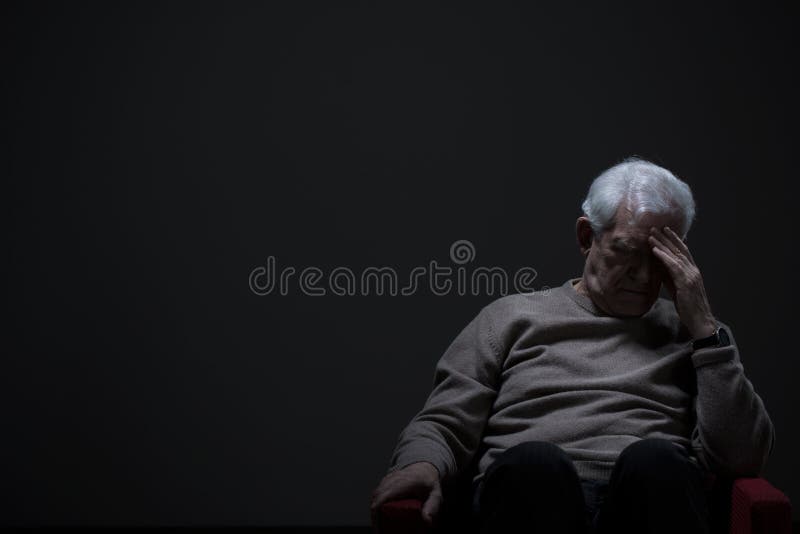Despairing senior man stock image. Image of despair, dark - 57884465