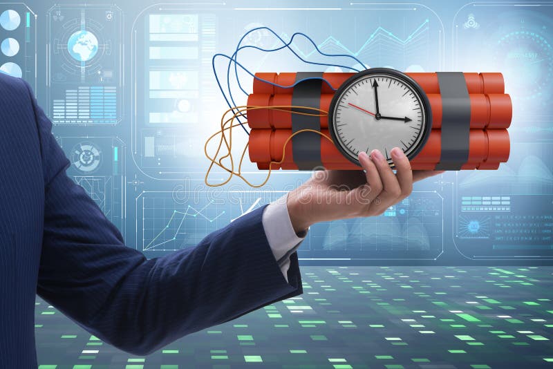 Desperate Businessman with Dynamite Sticks Stock Photo - Image of ...