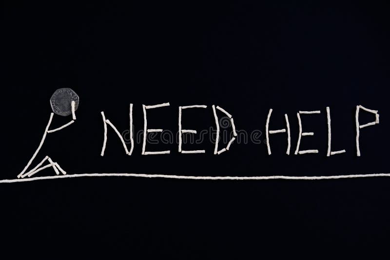 Horror Crime Concept. Help Message on Bloody Background Wall Stock ...