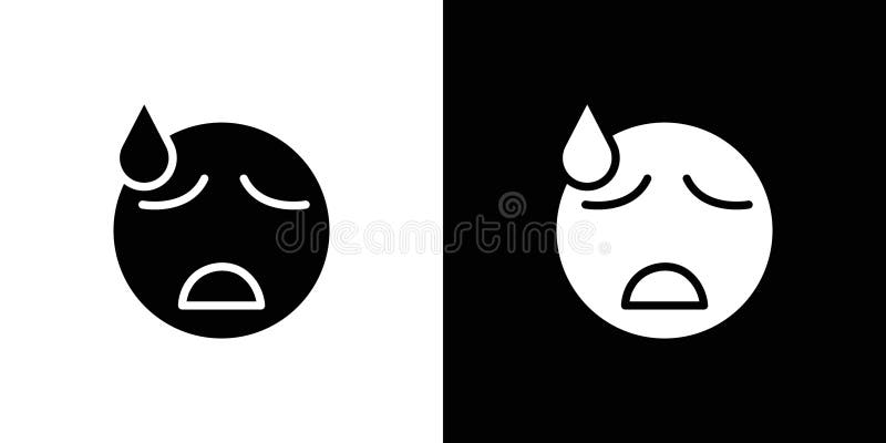 Desperate Emoji Icon Isolated Flat Vector in Outline Stock Vector ...