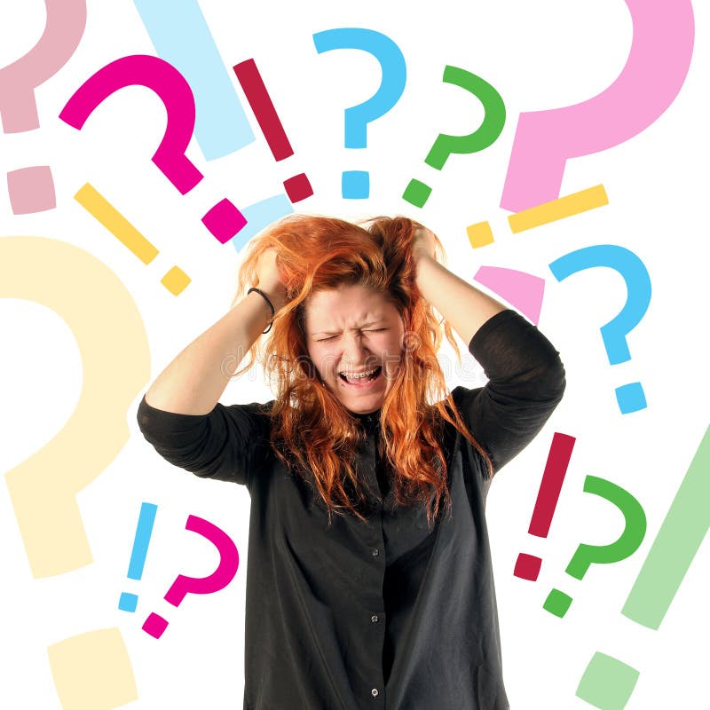 Desperate girl stock illustration. Illustration of unhappy - 36276057