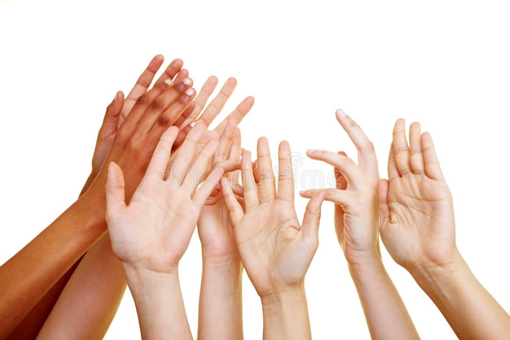 Desperate Hands Reaching into Stock Image - Image of poverty, cutout ...