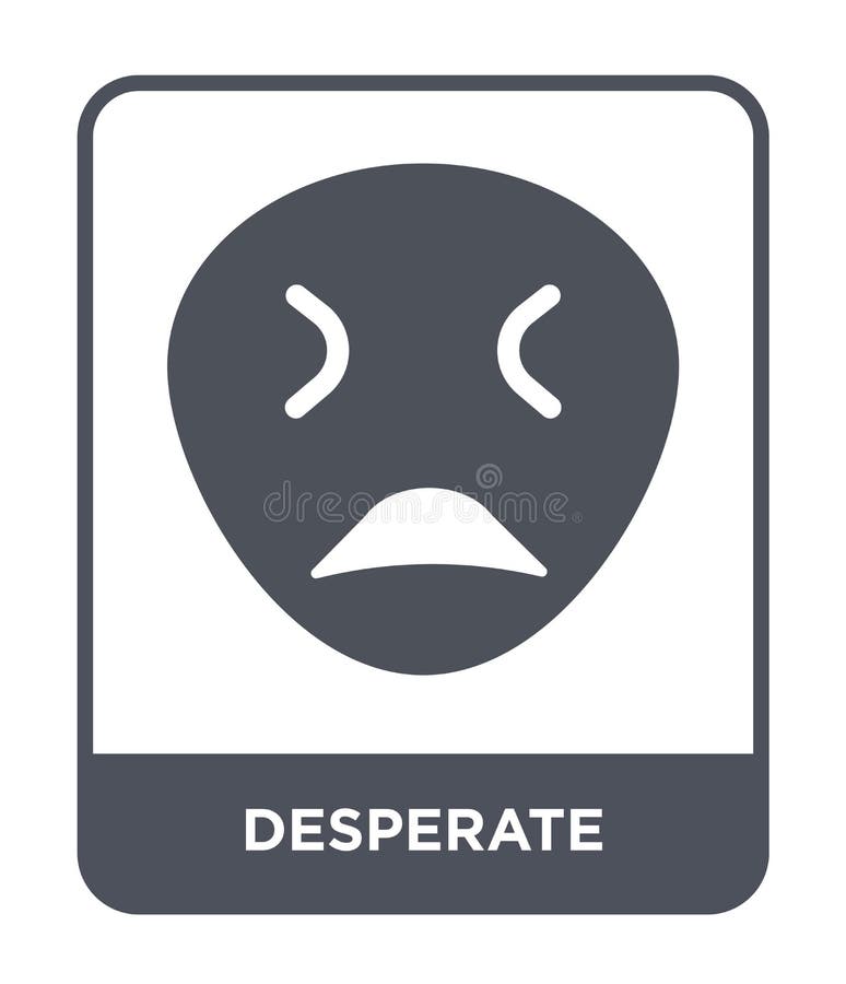 Desperate Icon in Trendy Design Style. Desperate Icon Isolated on White ...